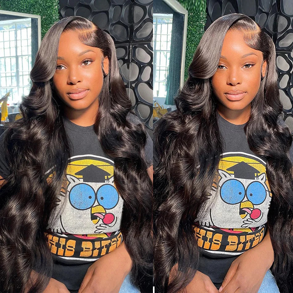 40 Inch 13x4 13x6 HD Body Wave Lace Front Wig Pre Plucked Loose Wave L ...